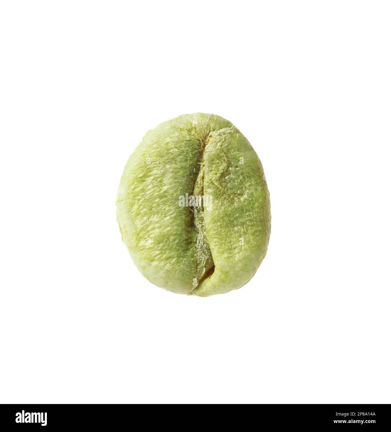 One green coffee bean isolated on white Stock Photo - Alamy