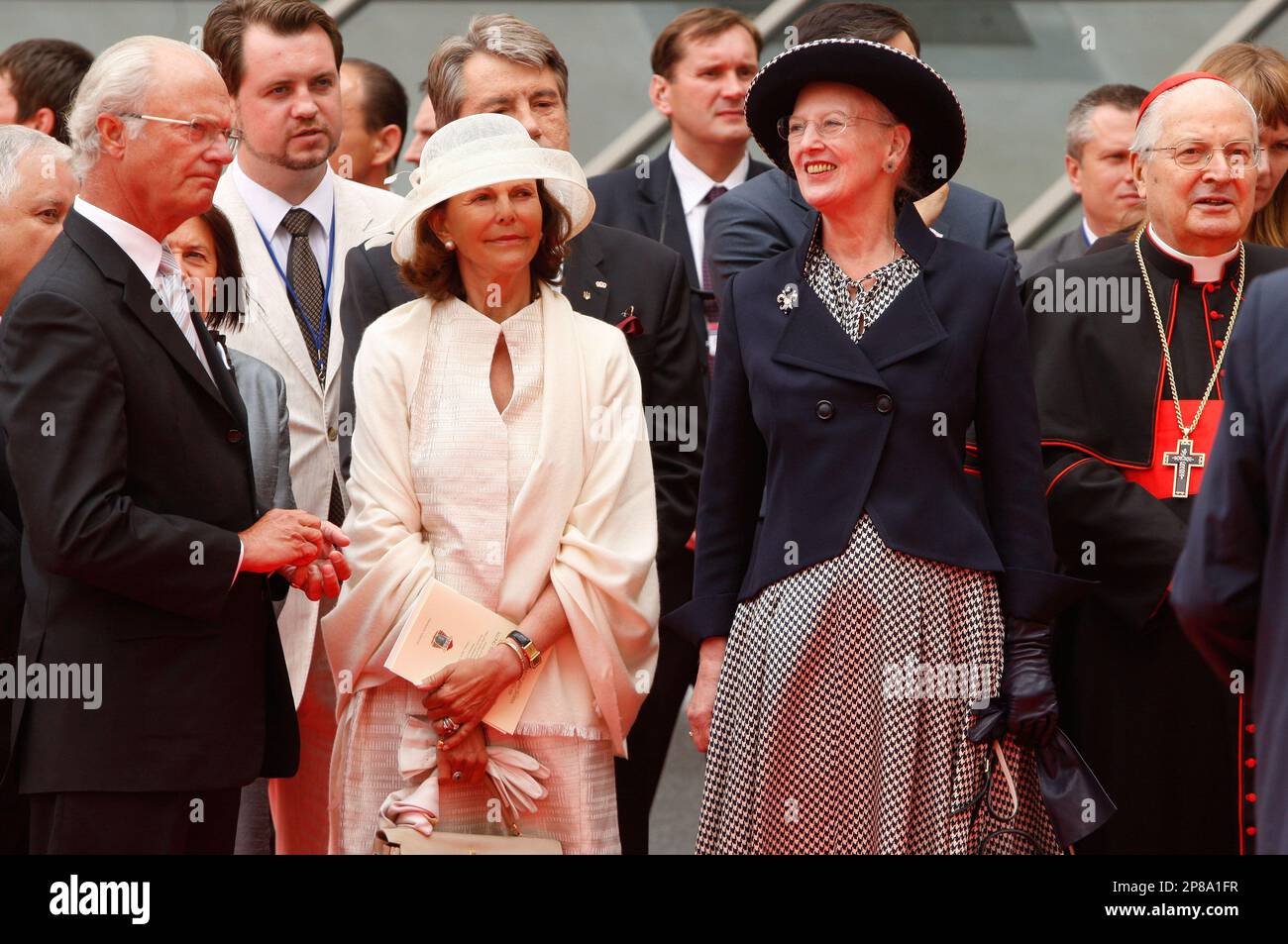 From left: Sweden's King Carl XVI Gustaf his wife Queen Silvia, Danish ...