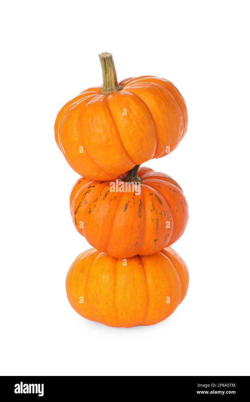 Stacked pumpkins on white hi-res stock photography and images - Alamy