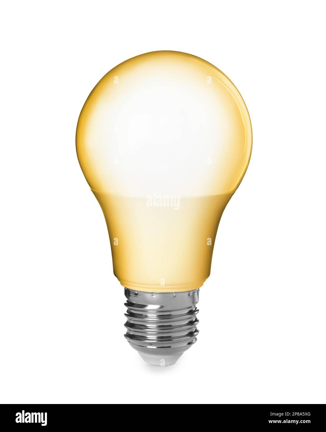 Modern glowing lamp bulb on white background Stock Photo - Alamy