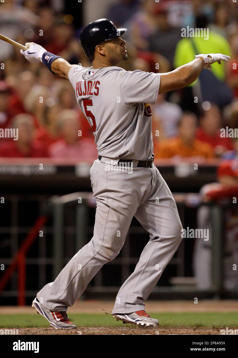 St. Louis Cardinals' Albert Pujols hits a grand slam off Cincinnati ...