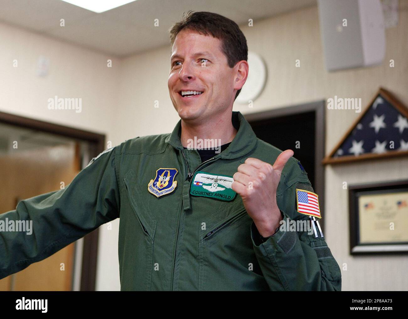 This photo taken May 6, 2009, shows Air Force reserve Lt. Col. Courtney ...