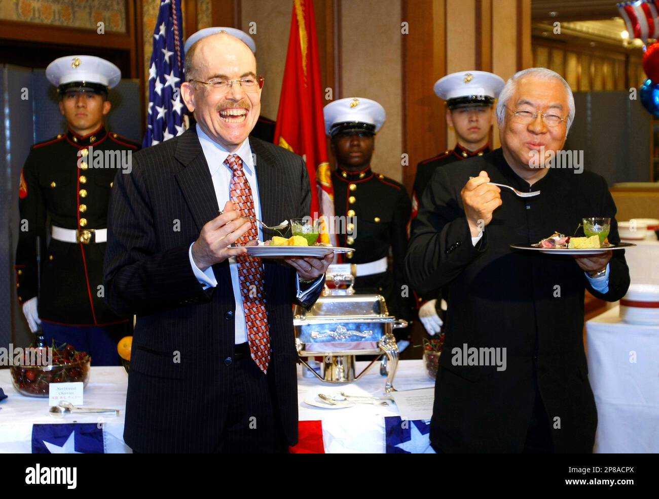 U.S. Embassy's Charge d'Affaires ad Interim James P. Zumwalt, left, and ...