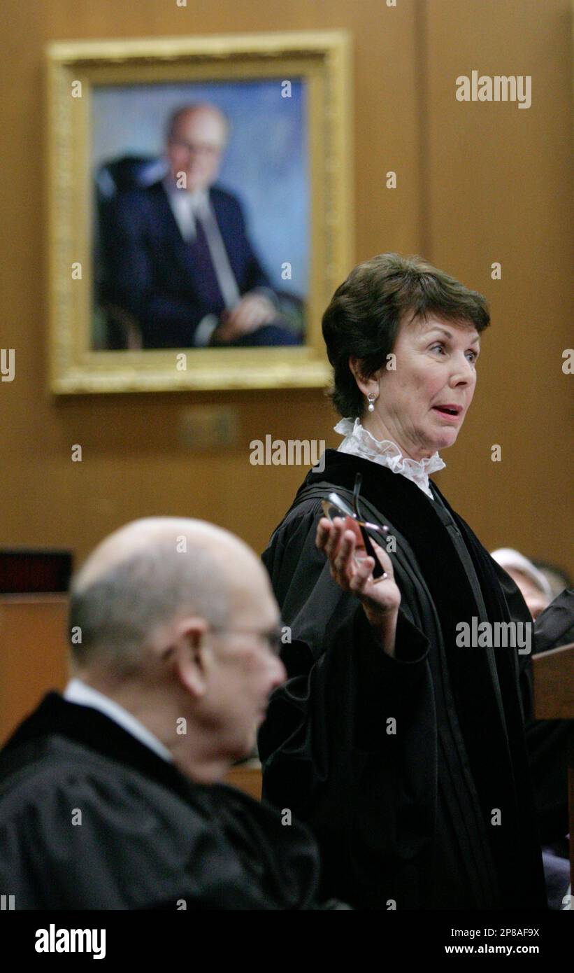 New Georgia Supreme Court Chief Justice Carol Hunstein, right, speaks ...