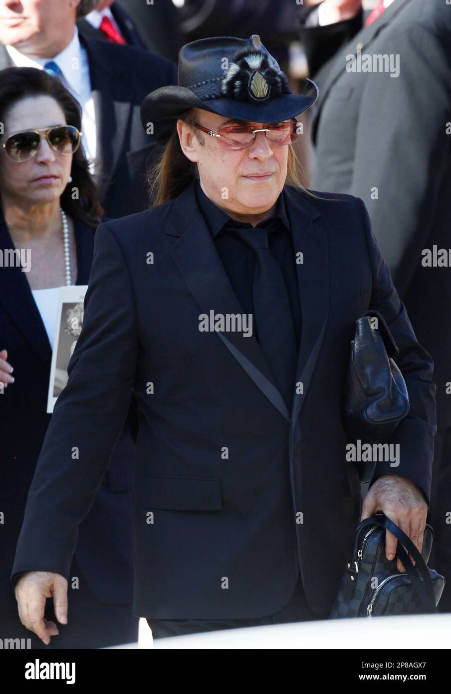 Jose Eber is seen at the conclusion of the funeral of Farrah Fawcett on ...