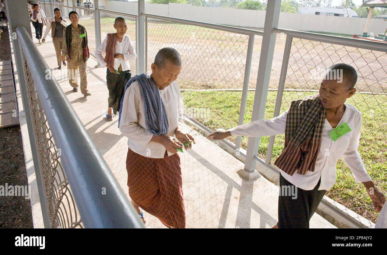 In this photo taken Feb. 18, 2009, survivors of the former Khmer Rouge ...