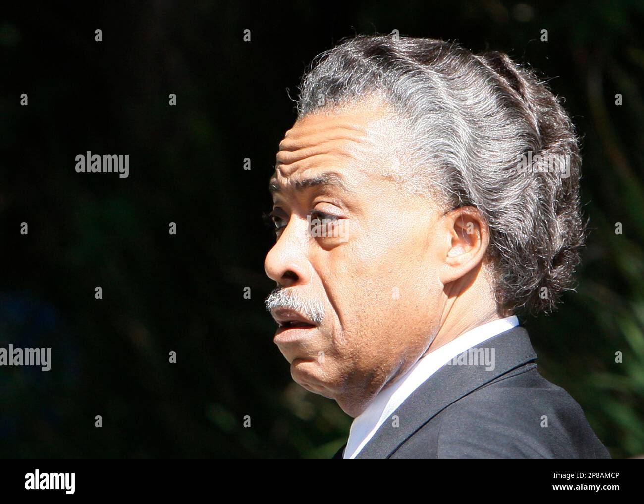 The Rev. Al Sharpton arrives at the residence of Michael Jackson's ...