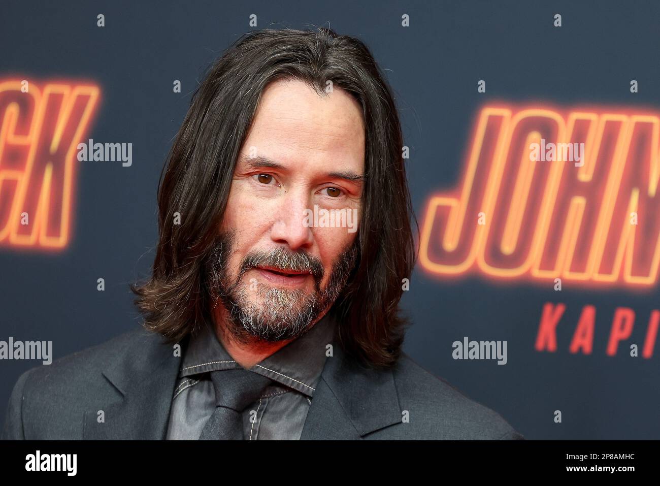 Berlin, Germany. 08th Mar, 2023. Keanu Reeves arrives at the German premiere of the film "John ...