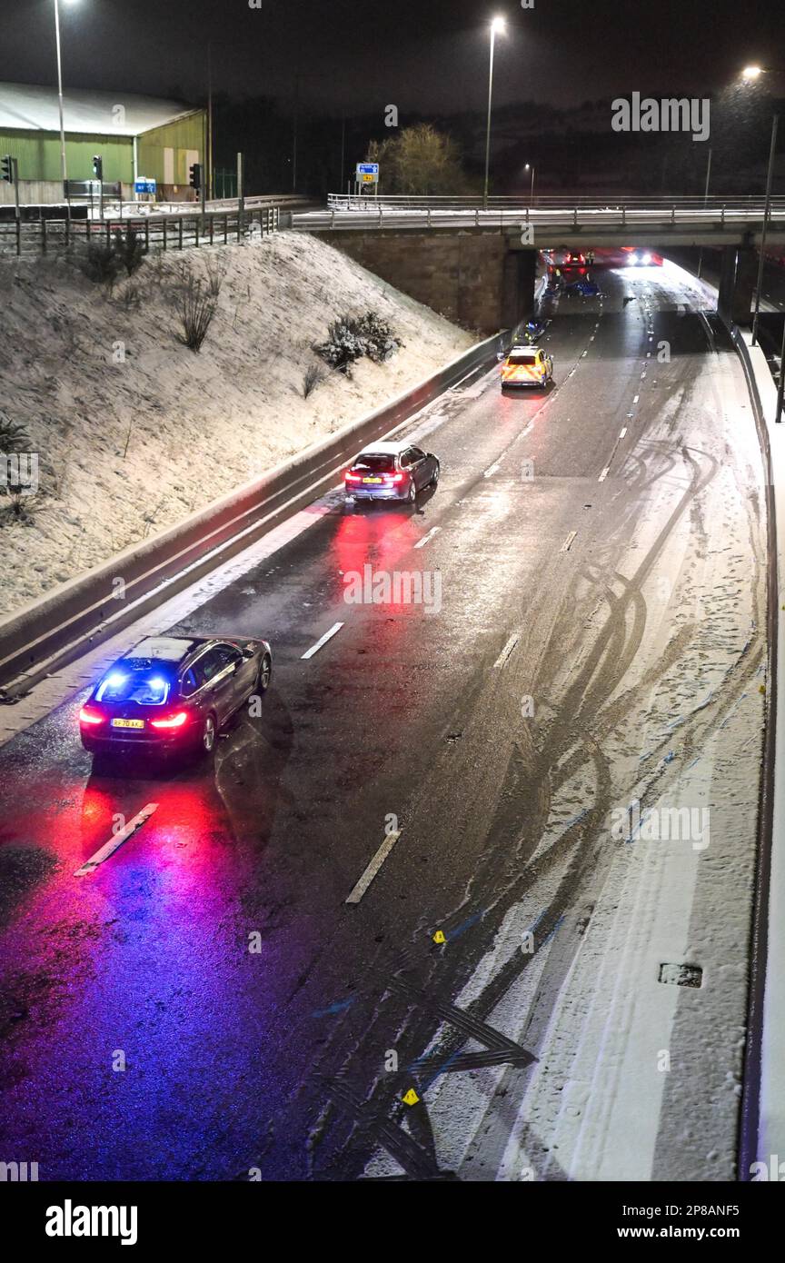 M5 Junction 4 Bromsgrove, 9th March 2023 - A man has recieved life ...