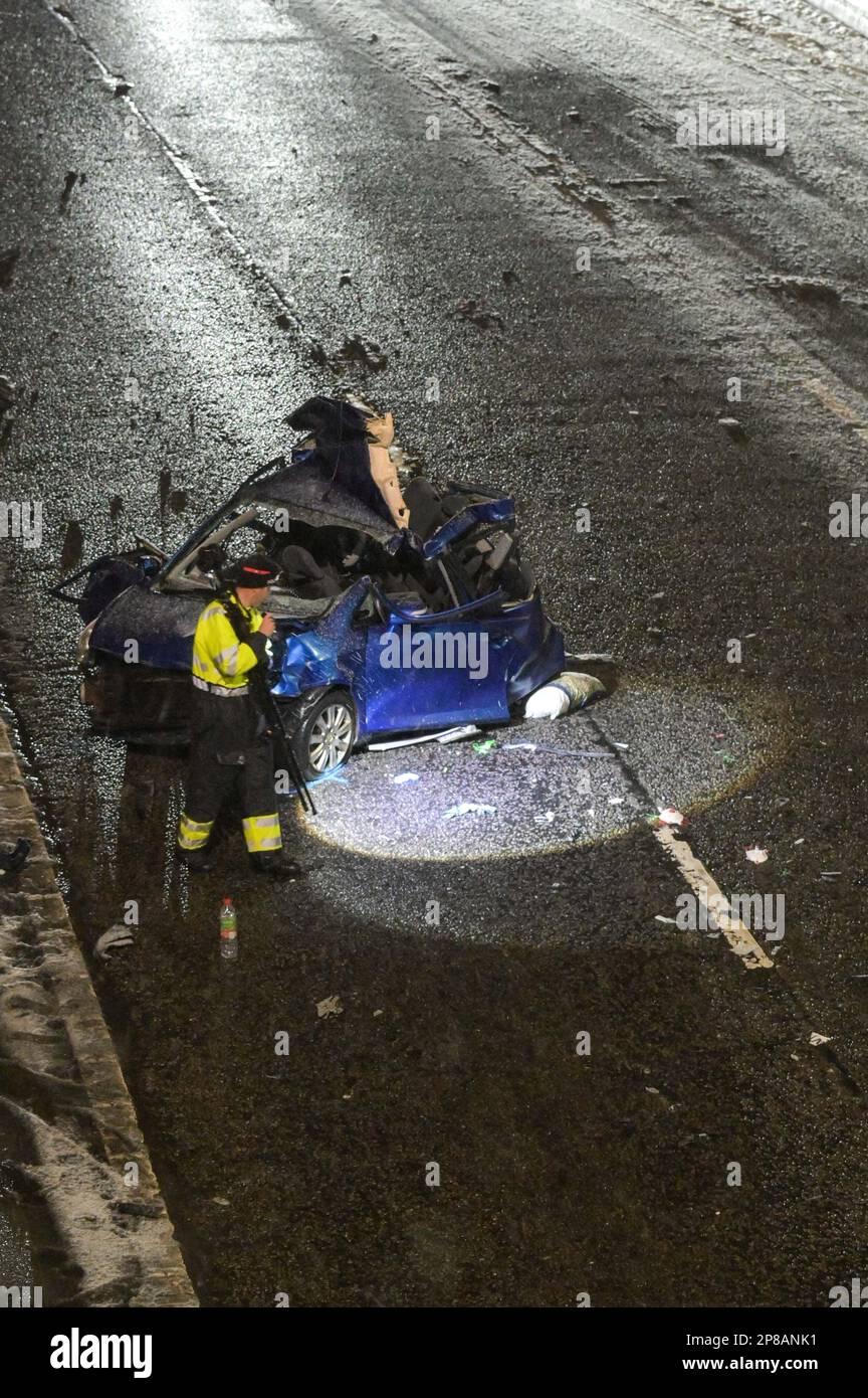M5 Junction 4 Bromsgrove, 9th March 2023 - A man has recieved life ...