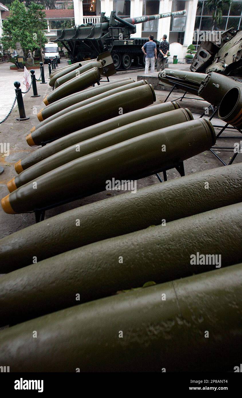FILE - In this April 28, 2009 file photo, types of bombs used by the U ...