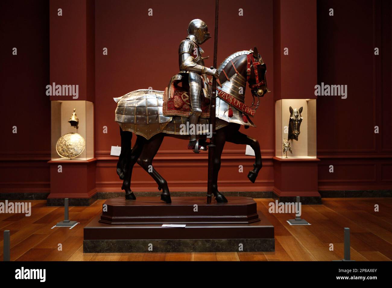 This June 22, 2009 photo shows examples of Spanish royal armor that are ...