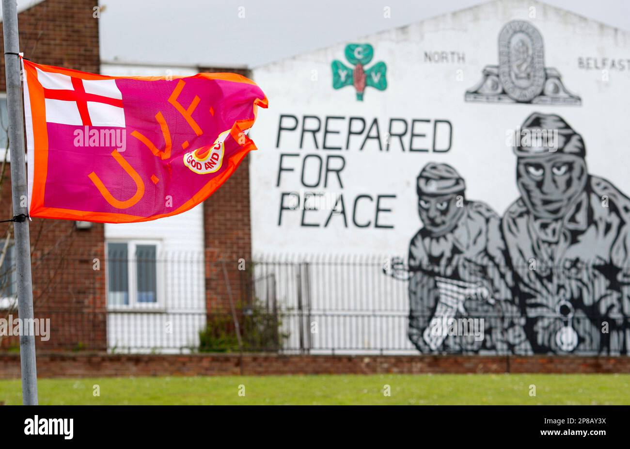 FILE - A file photo dated June 18, 2009. An Ulster Volunteer Force Flag ...