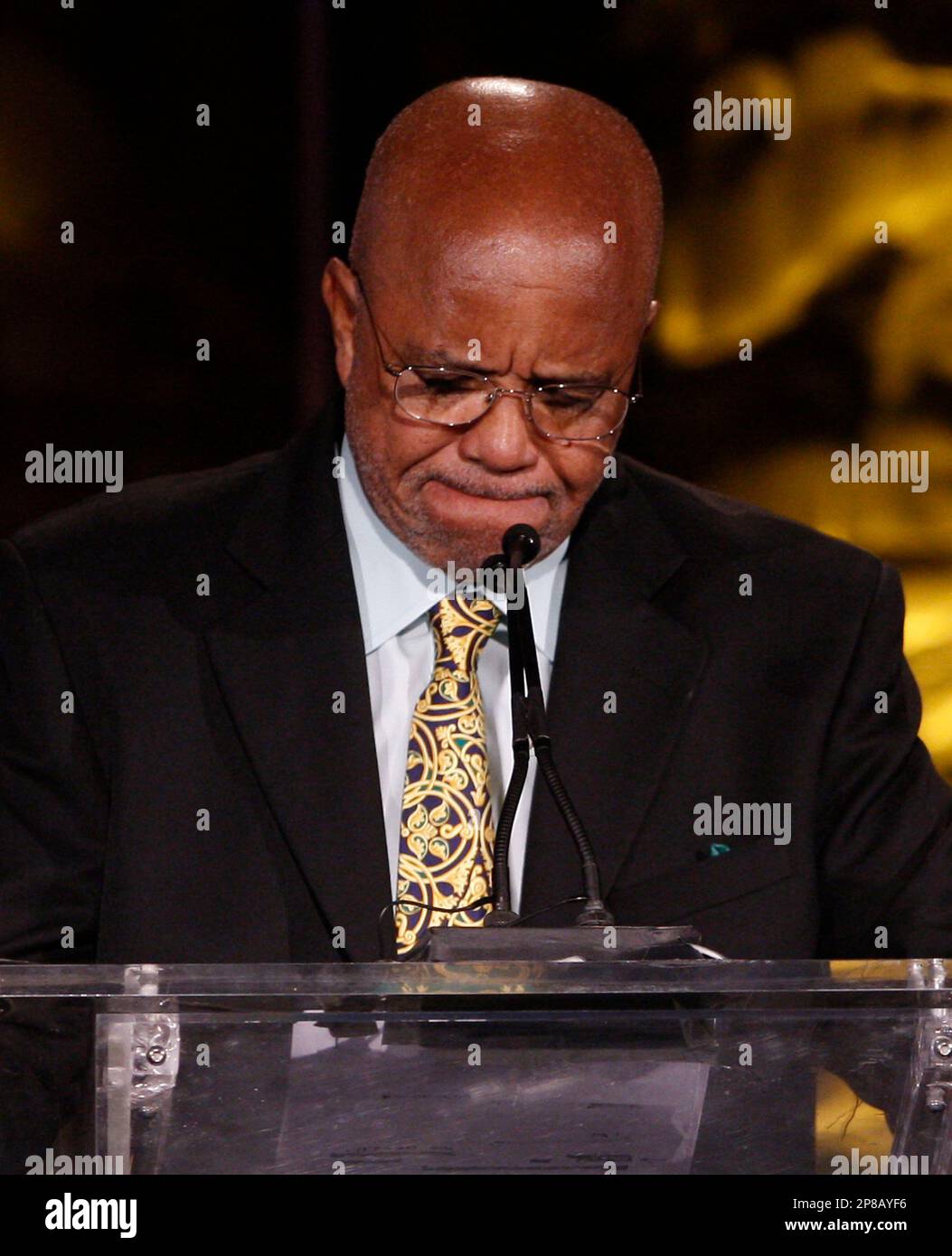 Berry Gordy, producer, and founder of the Motown record label, speaks ...