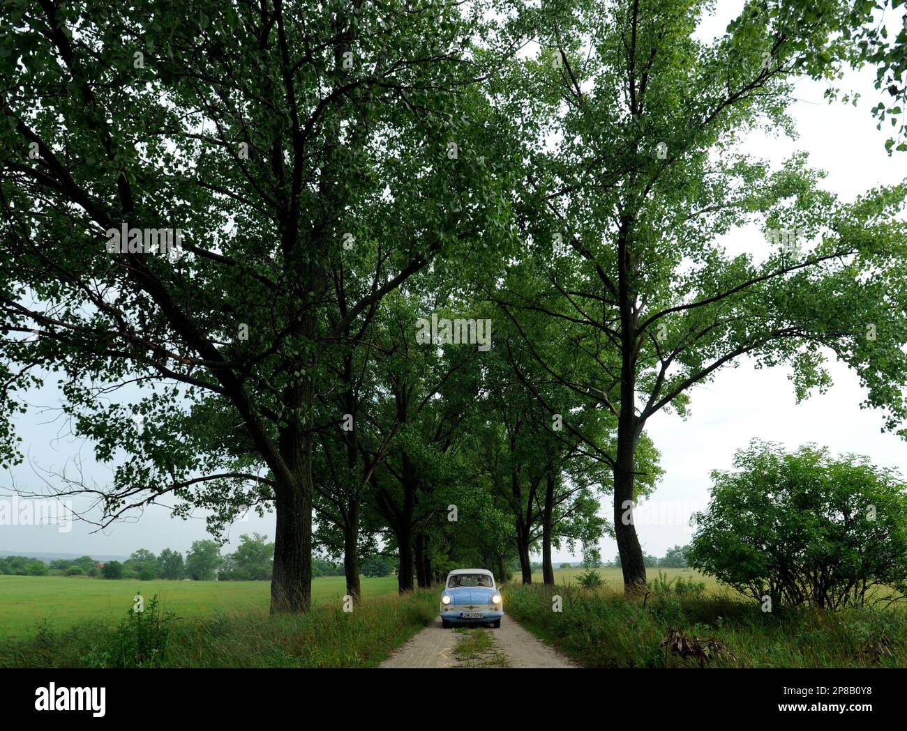 A Trabant, the icon of the former East Germany, is seen driving in the ...