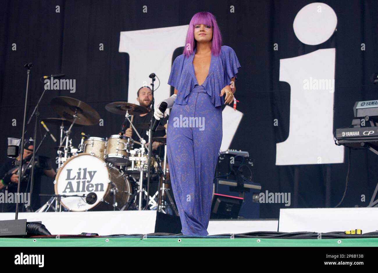 British singer Lily Allen performs at the Glastonbury festival in ...