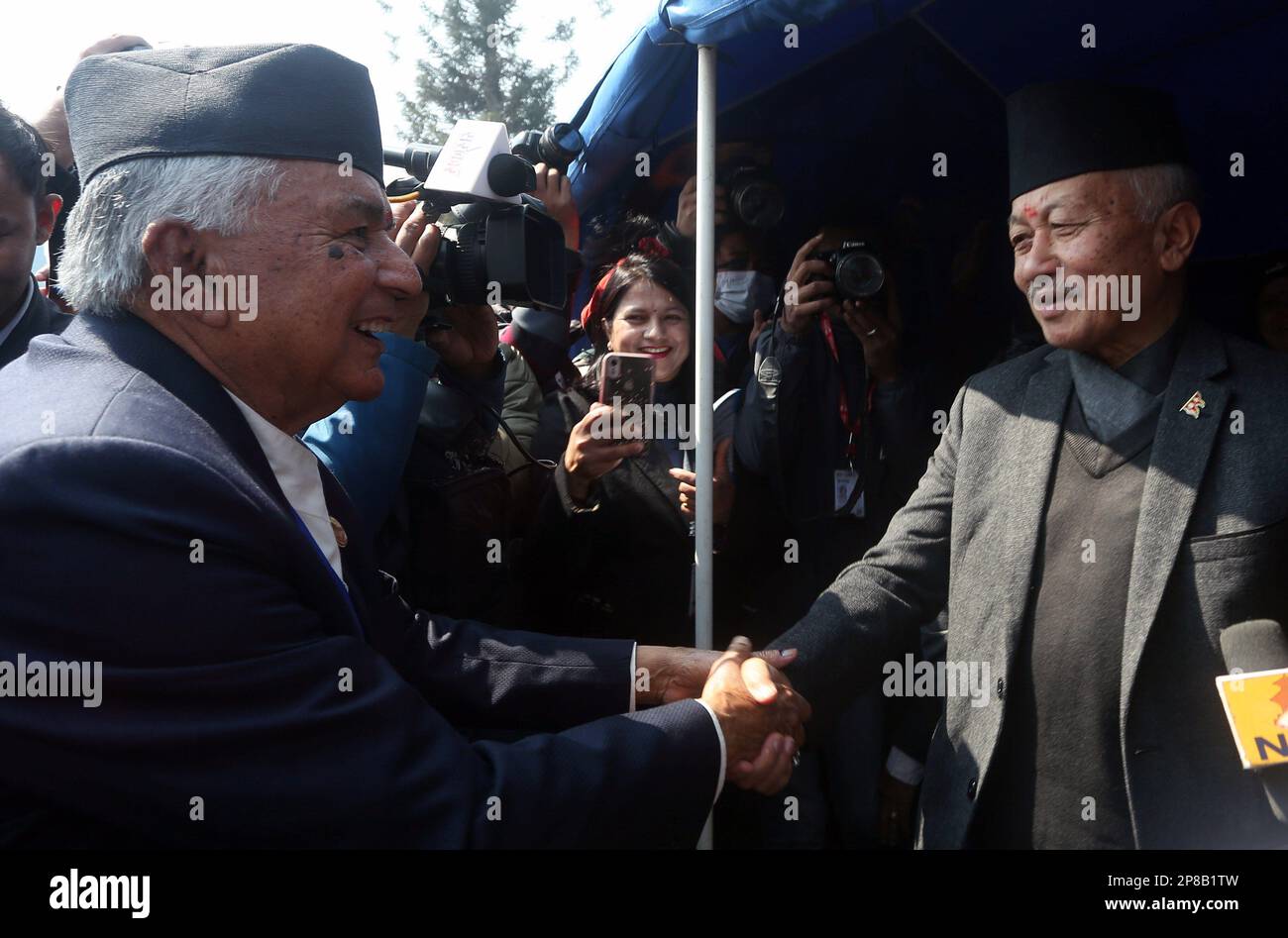 March 9, 2023: Nepali Congress party's presidential candidate, Ram ...