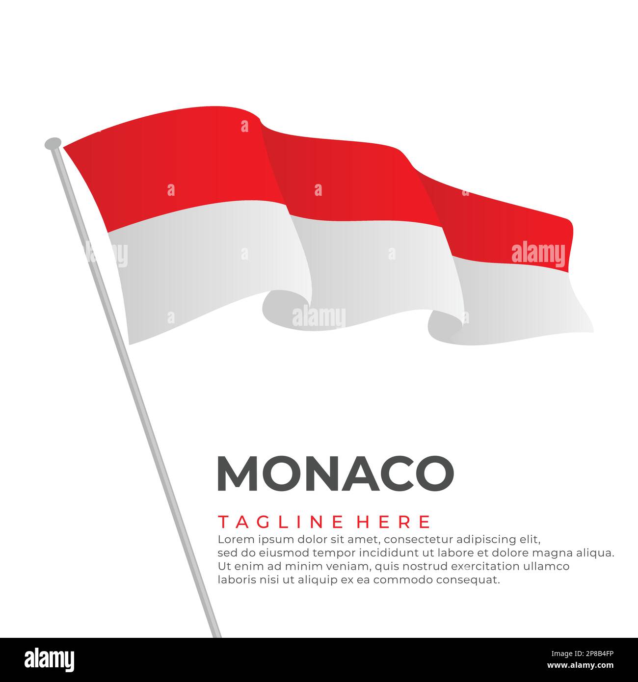 Template vector Monaco flag modern design. Vector illustration Stock ...