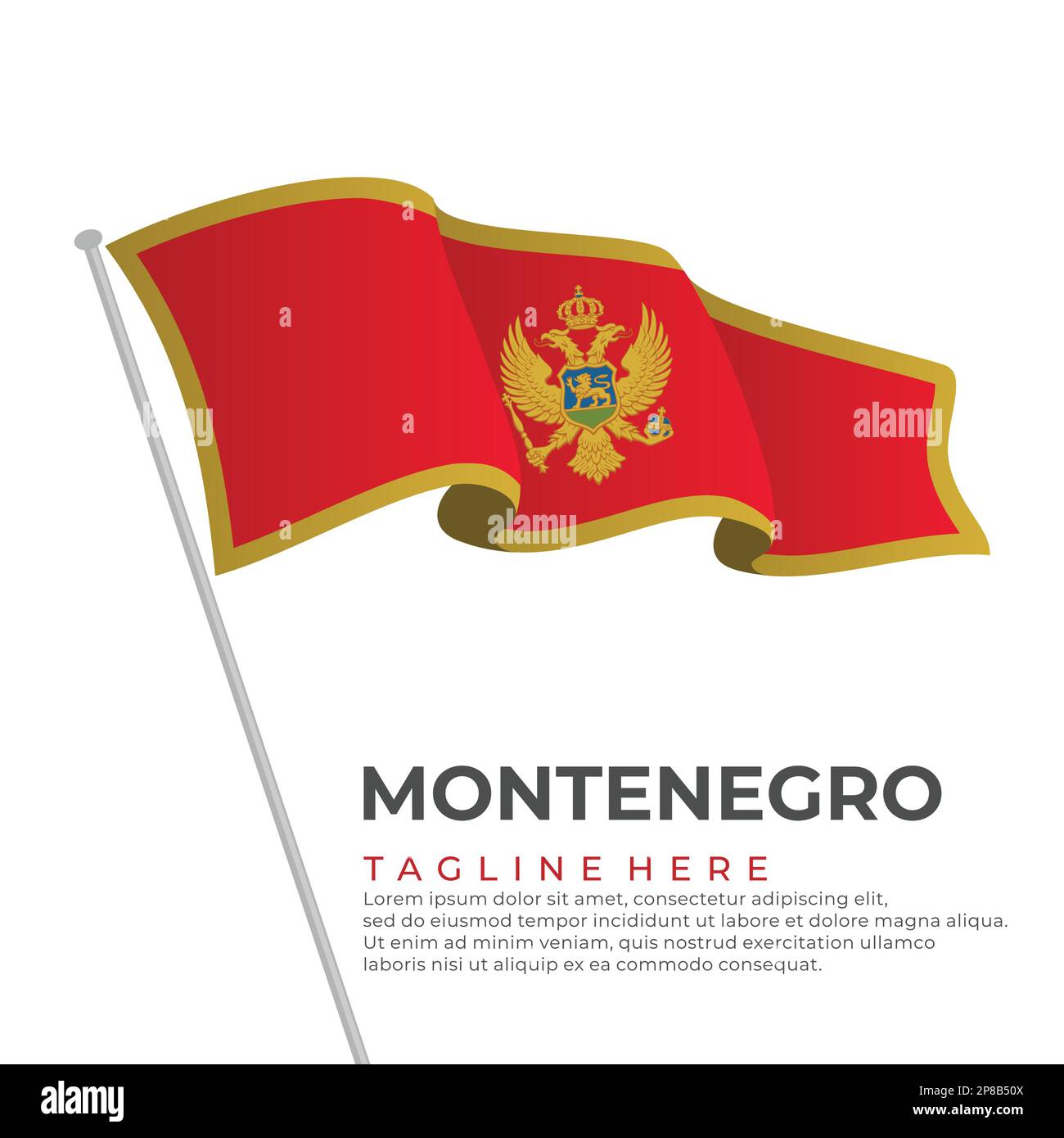 Template vector Montenegro flag modern design. Vector illustration ...