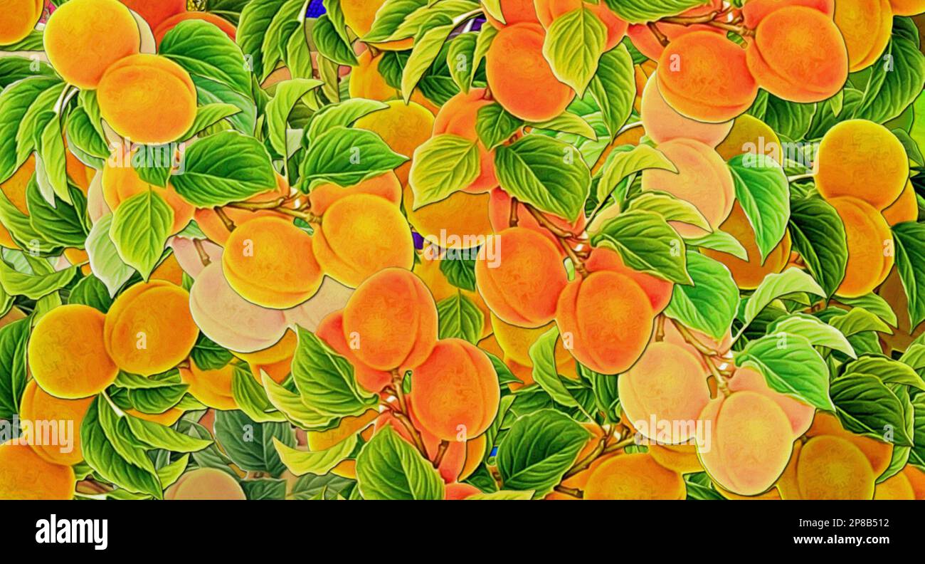 Computer graphics of abstract fruit of berry psychedelic stylization of ...