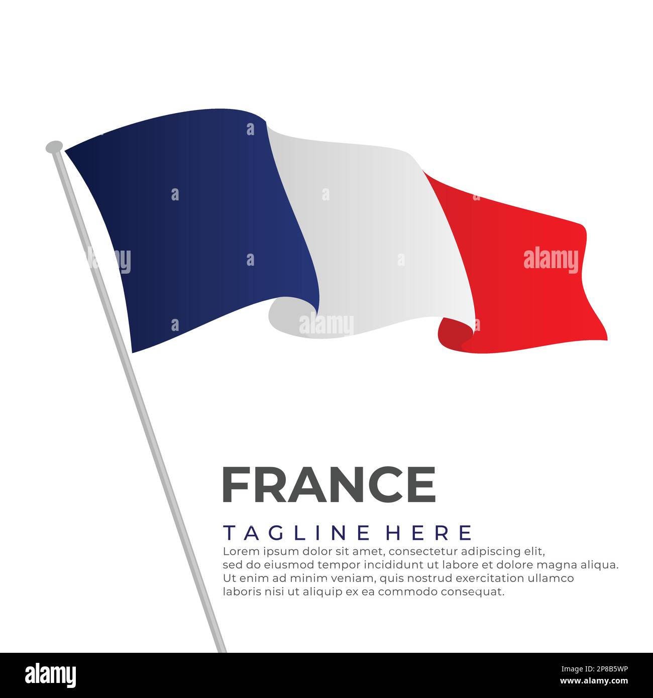 Template vector France flag modern design. Vector illustration Stock ...