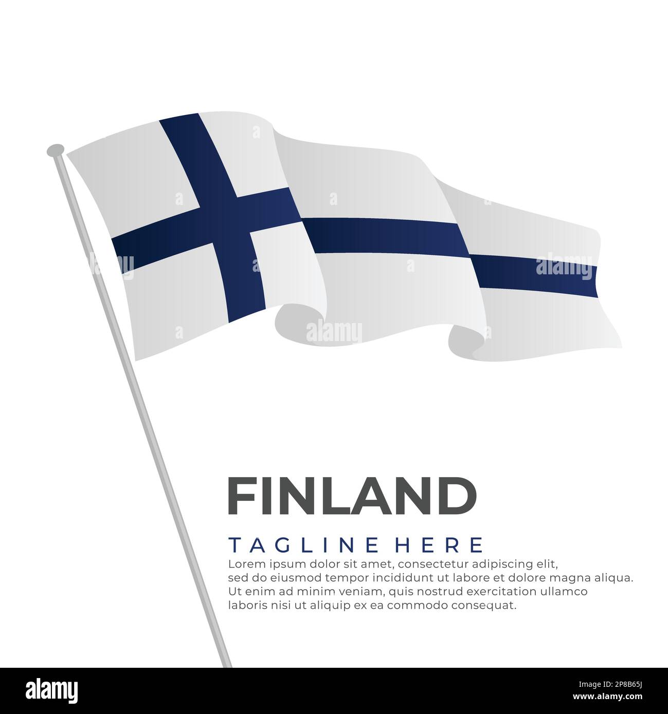 Template vector Finland flag modern design. Vector illustration Stock ...