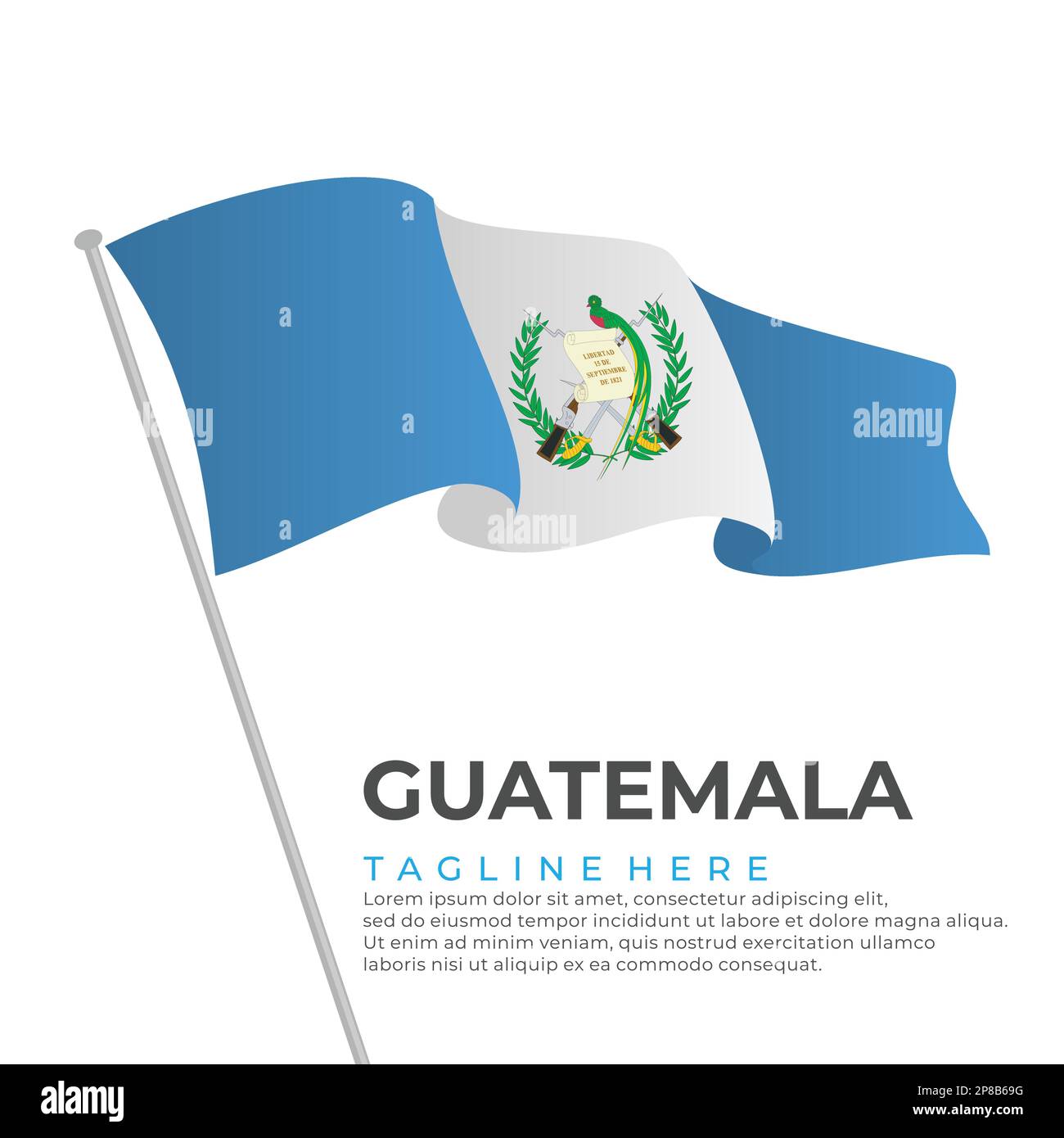 Template vector Guatemala flag modern design. Vector illustration Stock ...
