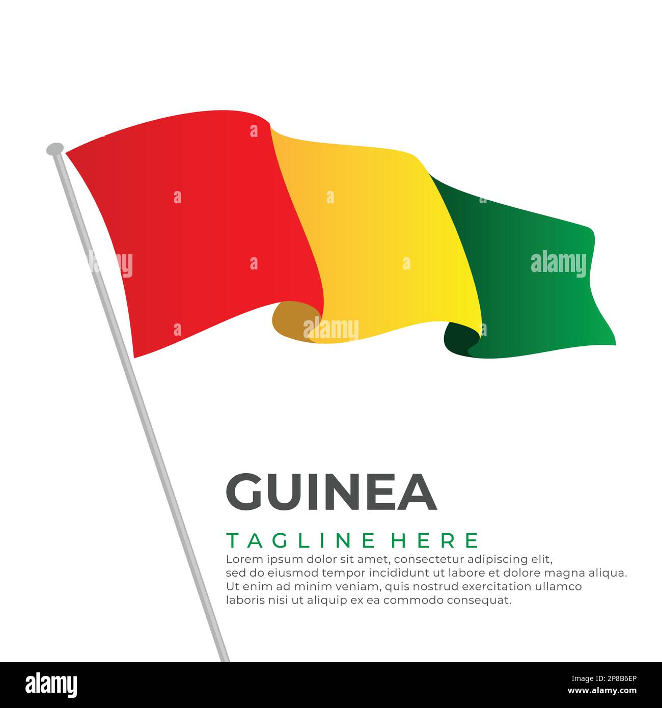 Template vector Guinea flag modern design. Vector illustration Stock ...
