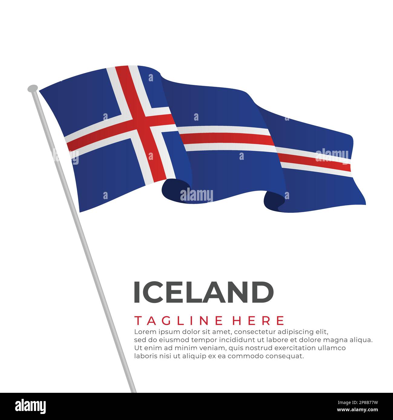 Template vector Iceland flag modern design. Vector illustration Stock ...