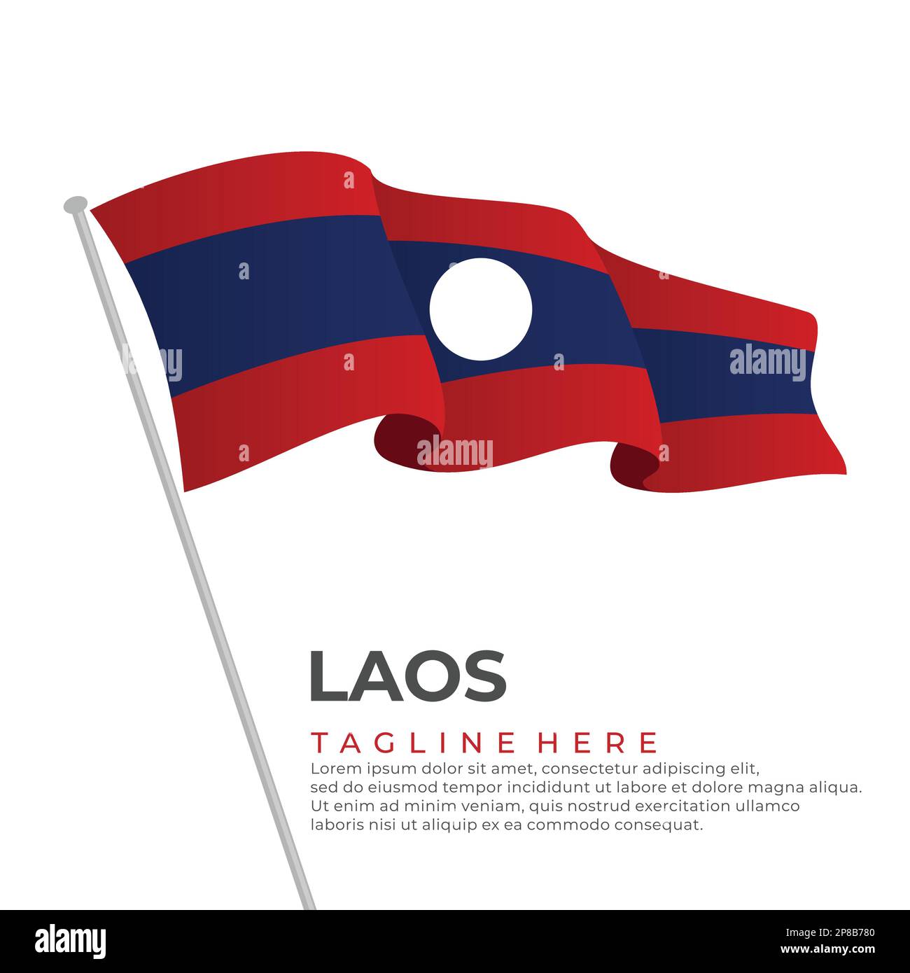 Template vector Laos flag modern design. Vector illustration Stock ...
