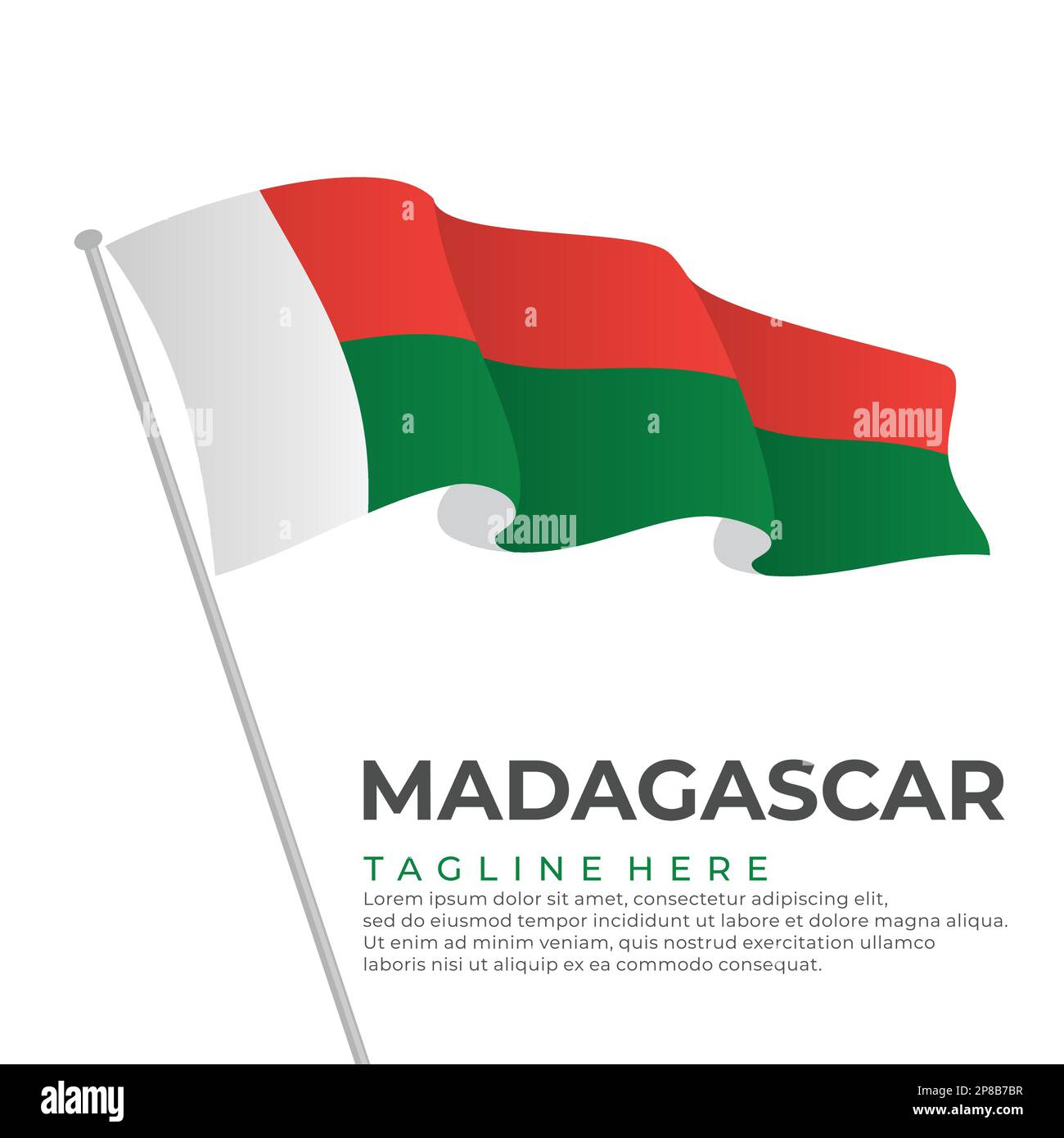 Template vector Madagascar flag modern design. Vector illustration ...