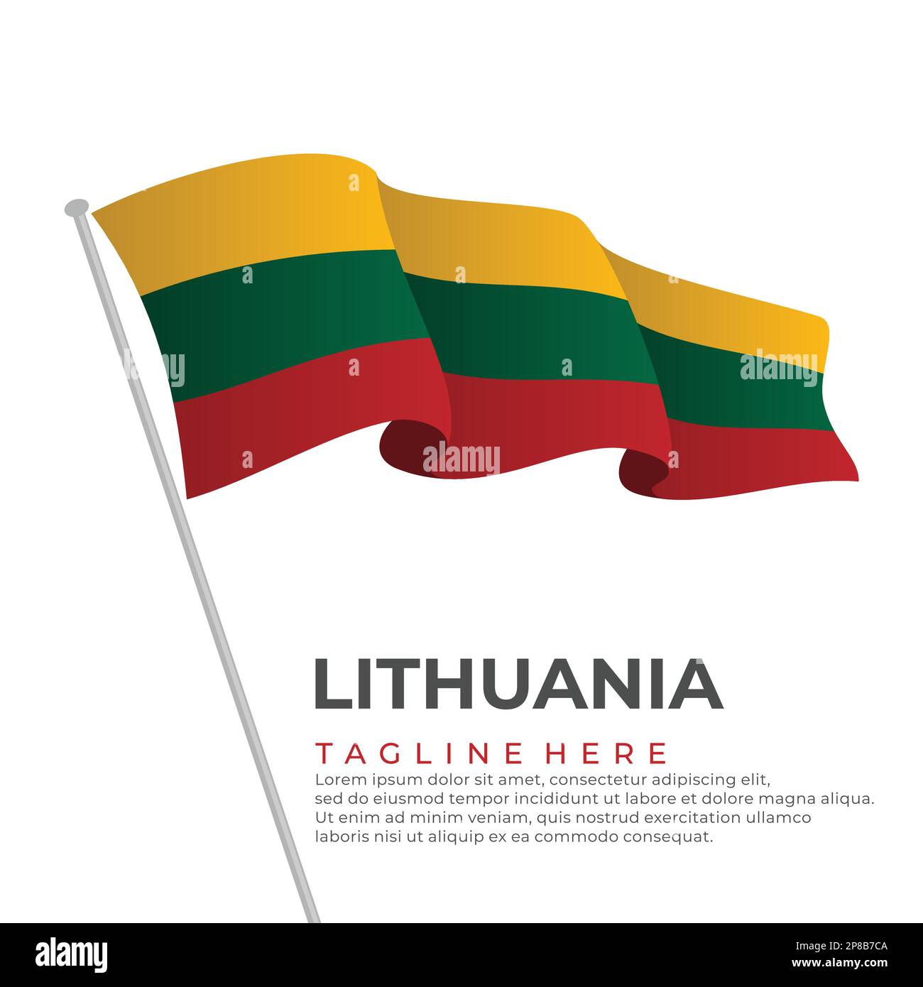 Template vector Lithuania flag modern design. Vector illustration Stock Vector Image & Art - Alamy