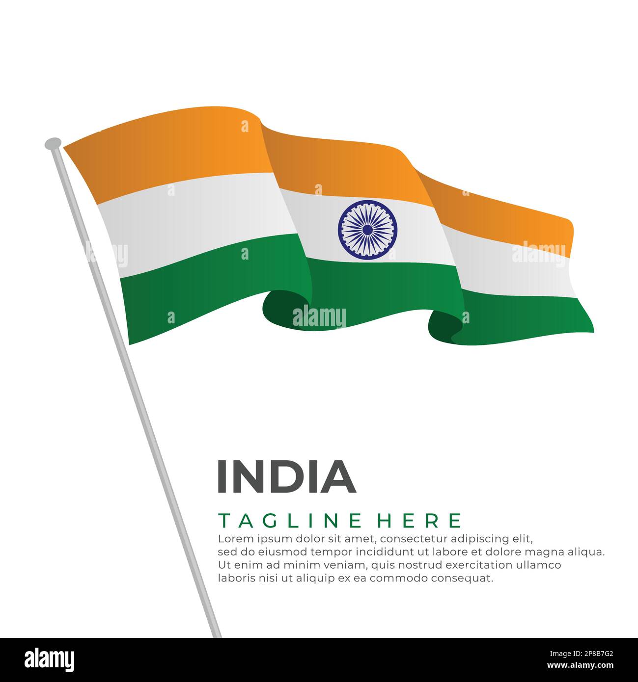 Template vector India flag modern design. Vector illustration Stock ...