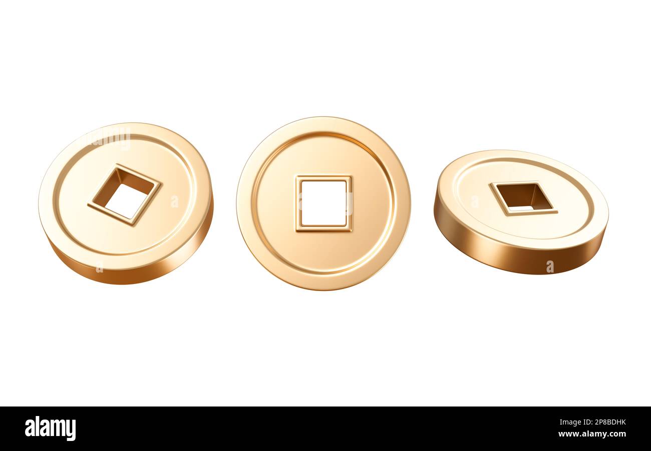 3D cartoon style coins, 3d rendering. Digital drawing Stock Photo - Alamy