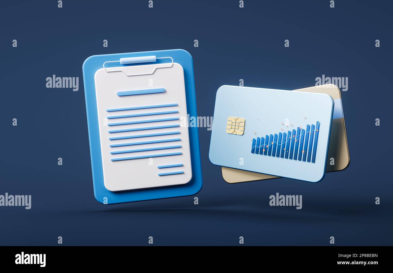Bank card with 3d cartoon style, 3d rendering. Digital drawing Stock ...