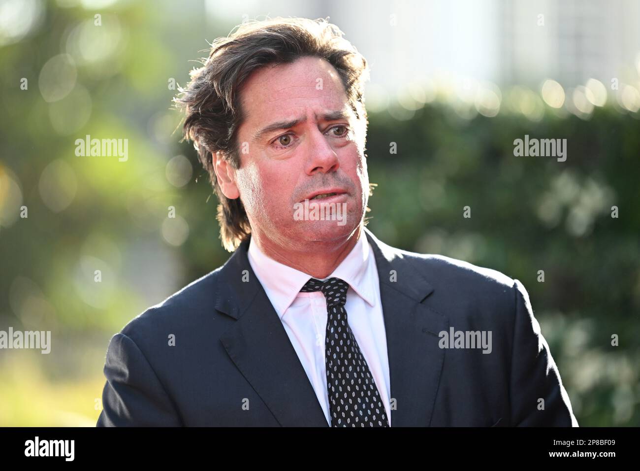 AFL CEO Gillon McLachlan arrives during the 2023 AFL Premiership Season ...