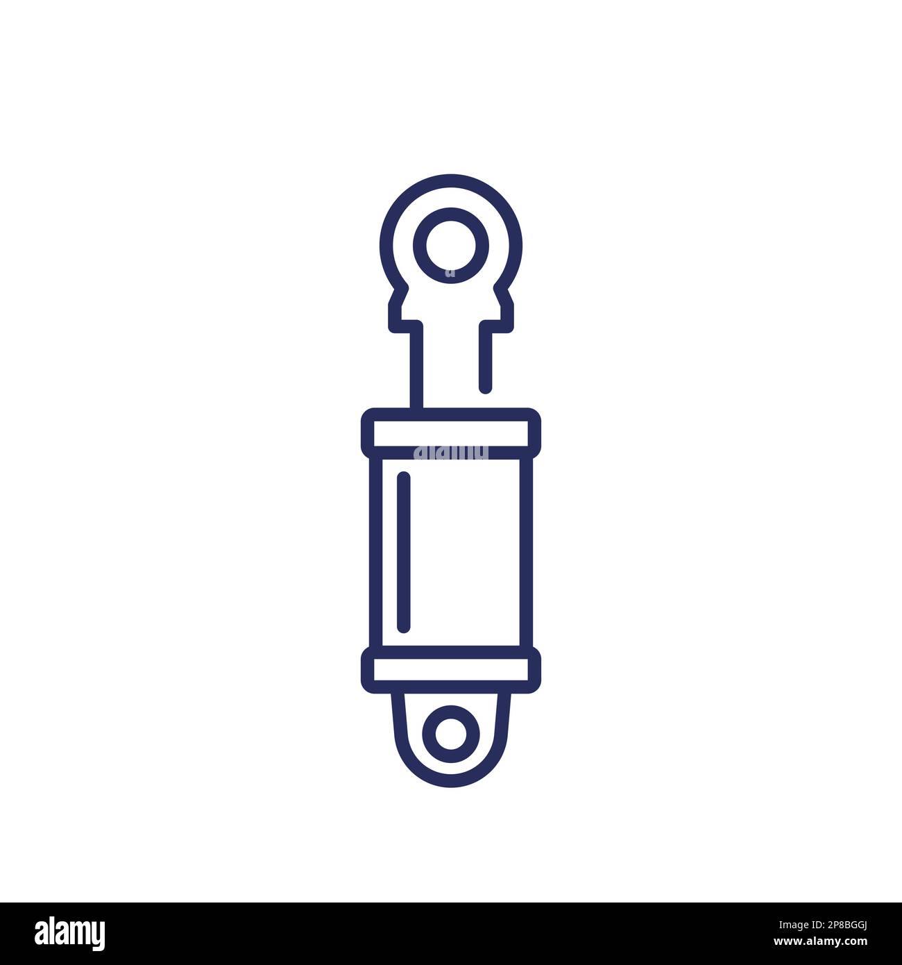 Hydraulic cylinder or an actuator line icon Stock Vector Image & Art ...