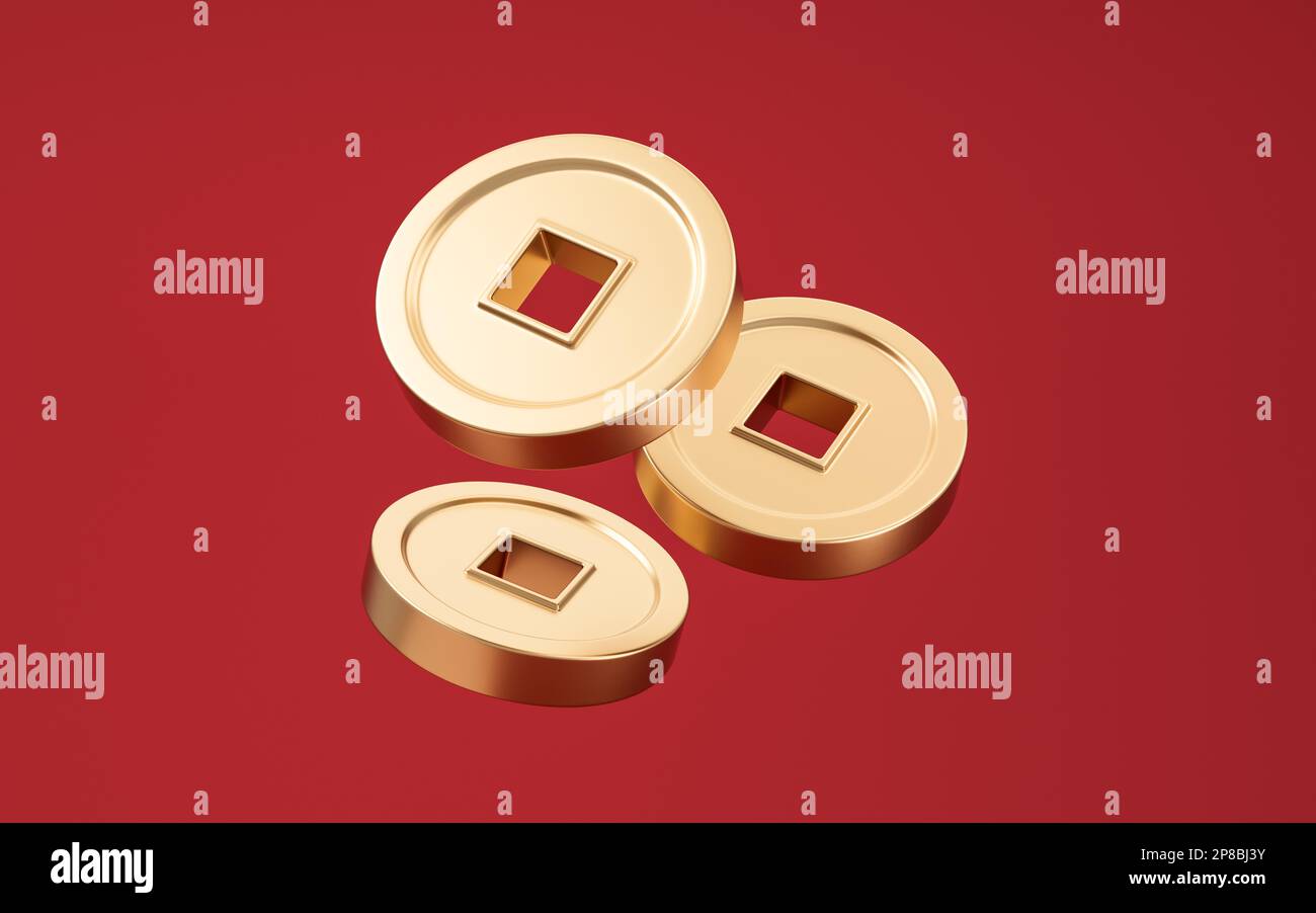 3D cartoon style coins, 3d rendering. Digital drawing Stock Photo - Alamy