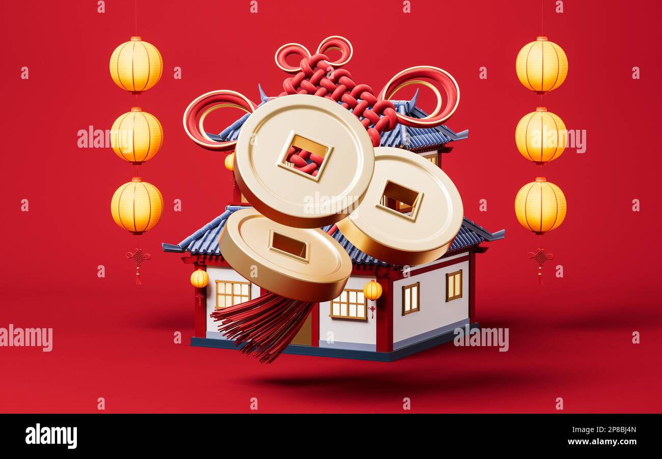 3D cartoon style coins, 3d rendering. Digital drawing Stock Photo - Alamy