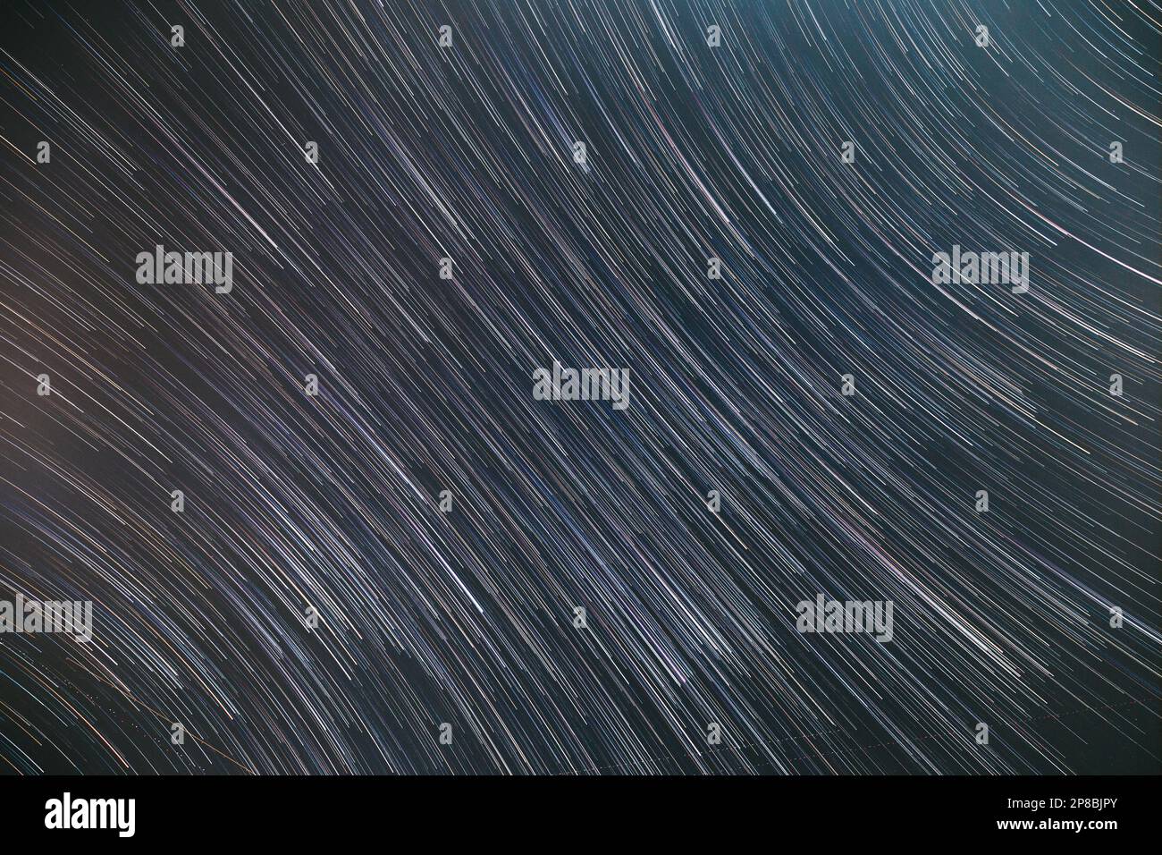 Spin Of Unusual Amazing Stars Effect In Sky. Abstract Bewitching ...