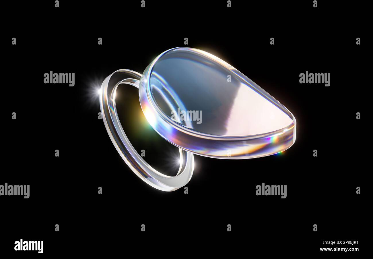 Colorful curve glass with dispersion, 3d rendering. Digital drawing Stock Photo - Alamy