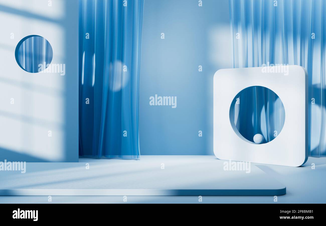 Abstract geometry interior background, 3d rendering. Digital drawing ...