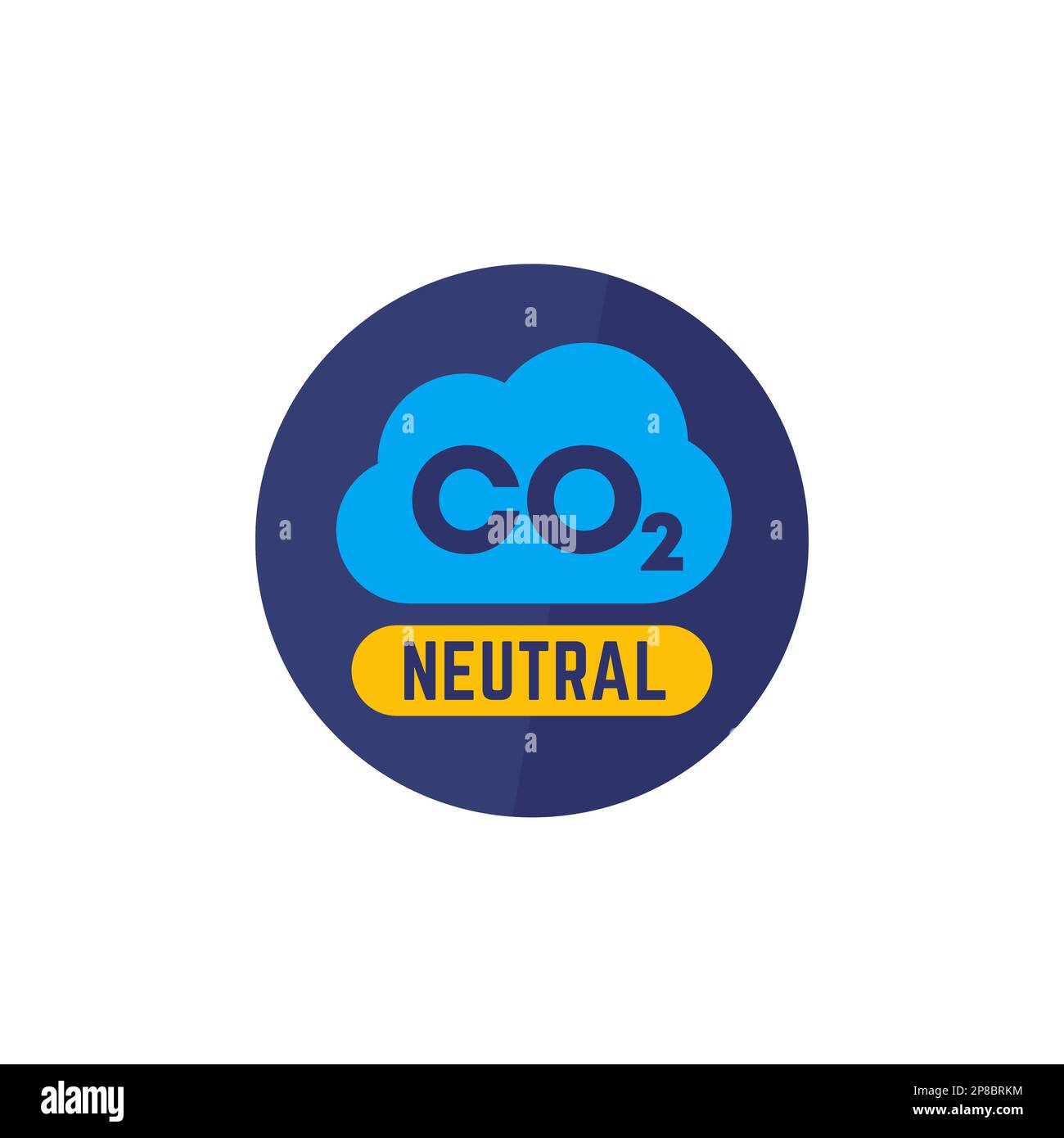 carbon neutral icon, flat vector design Stock Vector Image & Art - Alamy