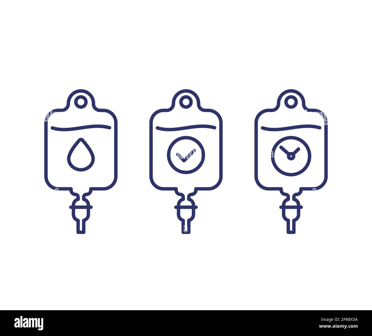 iv bag line icons on white Stock Vector Image & Art - Alamy