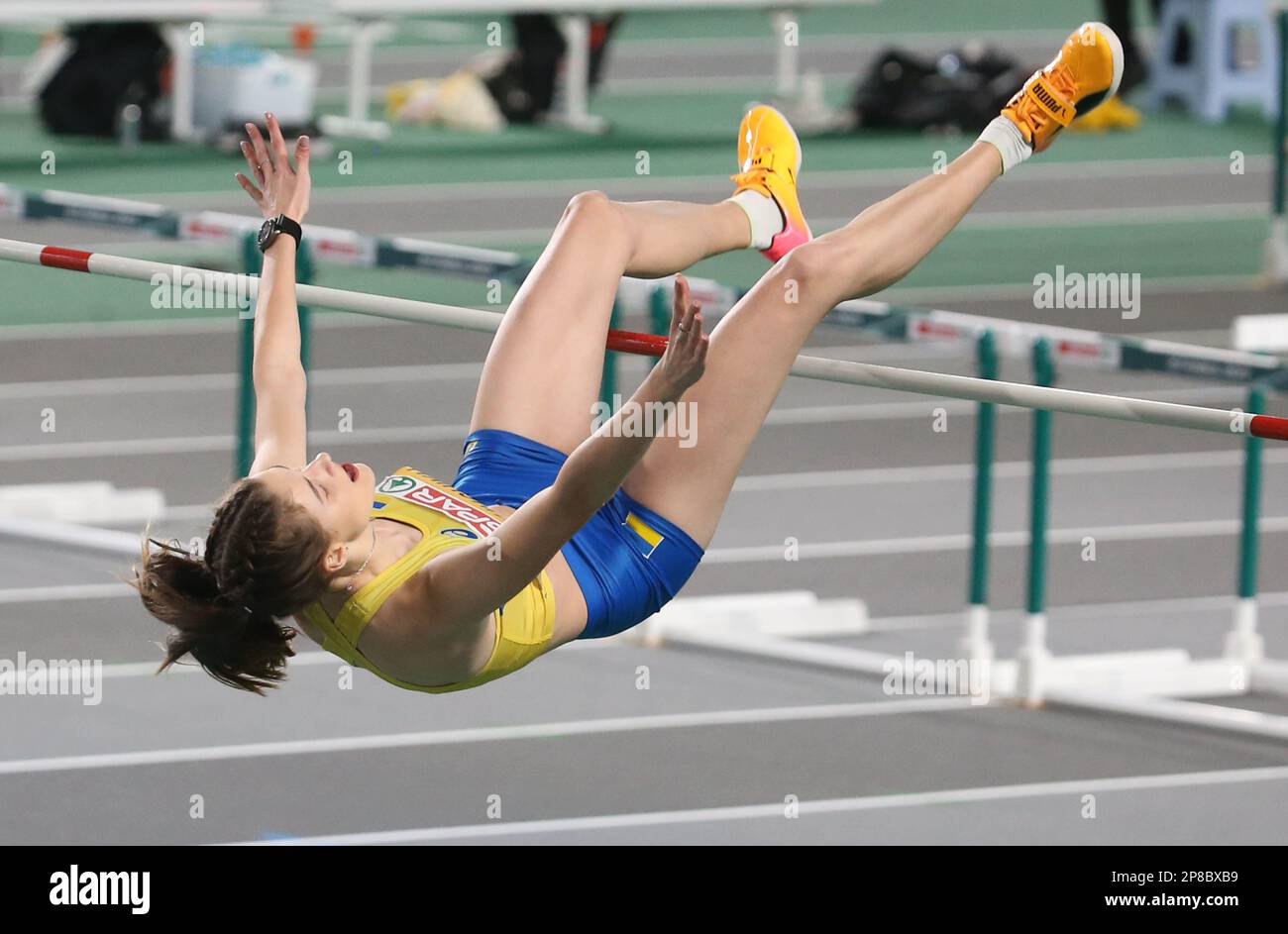 Yaroslava MAHUCHIKH of Ukraine High Jump Women Final during the European Athletics Indoor ...