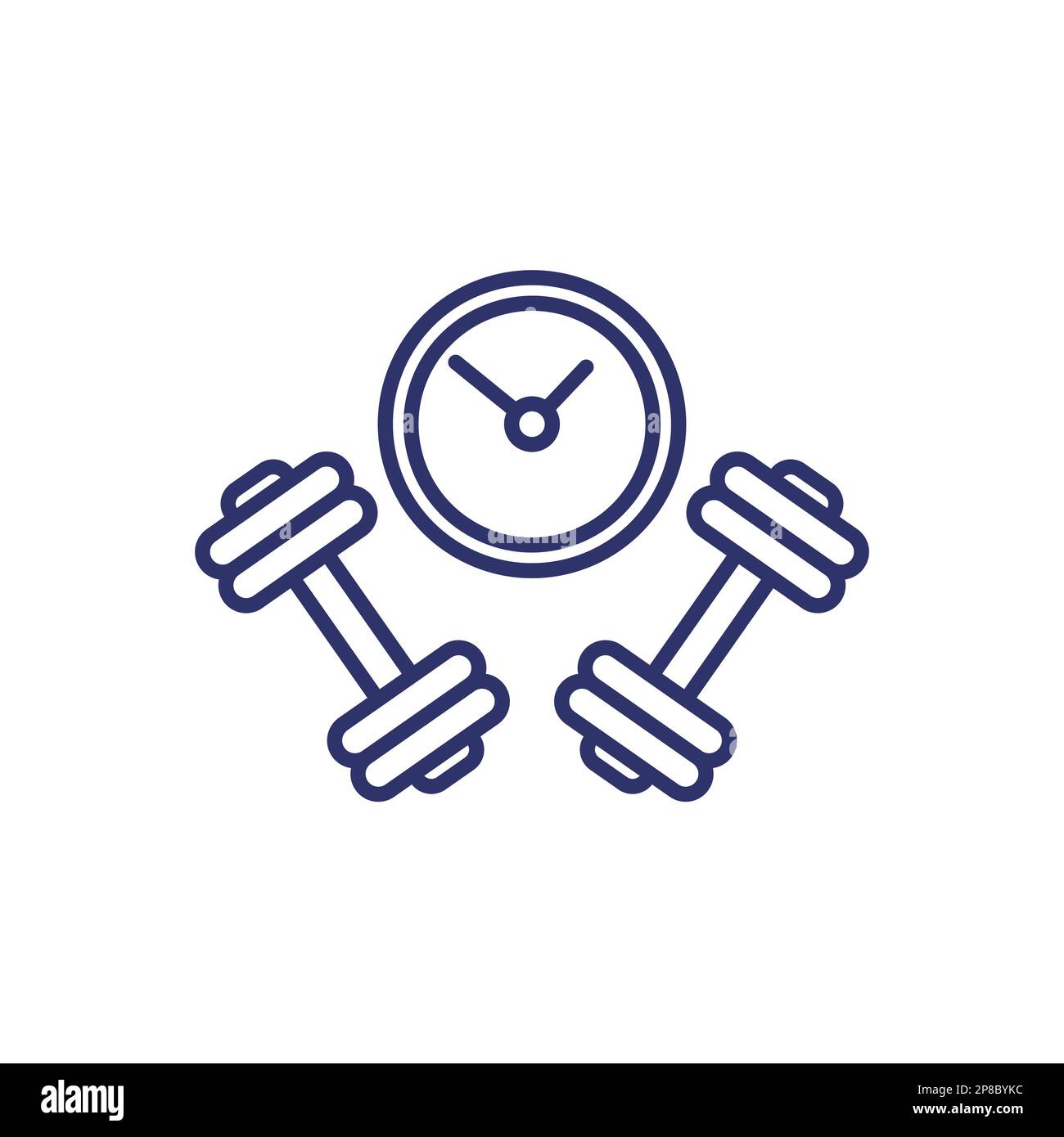Training time icon outline Cut Out Stock Images & Pictures - Alamy