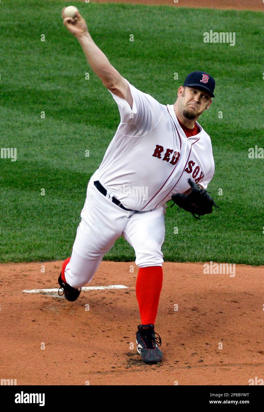 Boston Red Sox starter Brad Penny delivers to the Florida Marlins ...