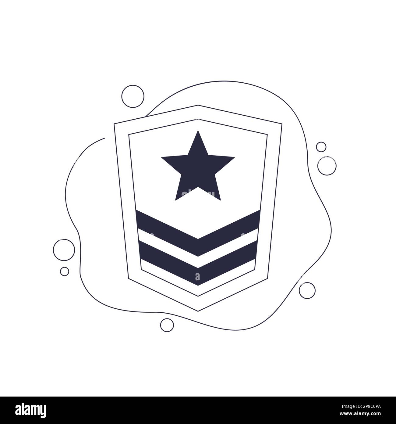Military rank, army epaulette vector illustration Stock Vector Image ...