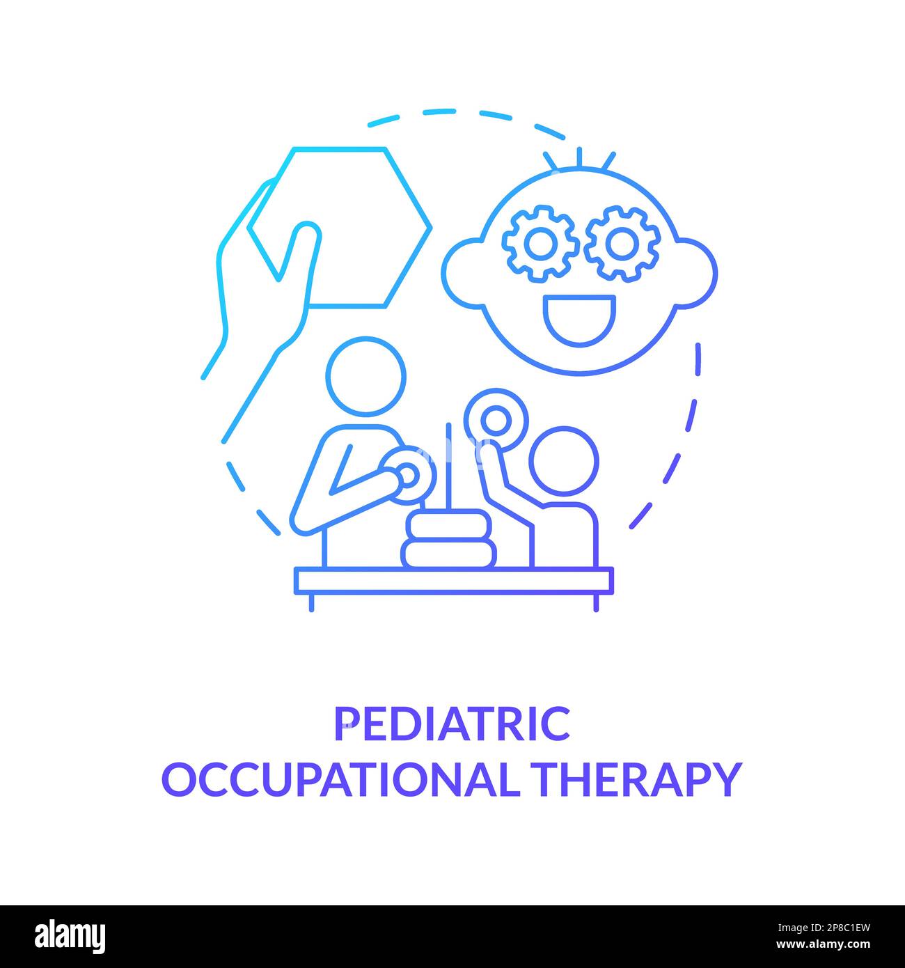 Pediatric occupational therapy blue gradient concept icon Stock Vector ... Pediatric occupational therapy blue gradient concept icon Stock Vector ...