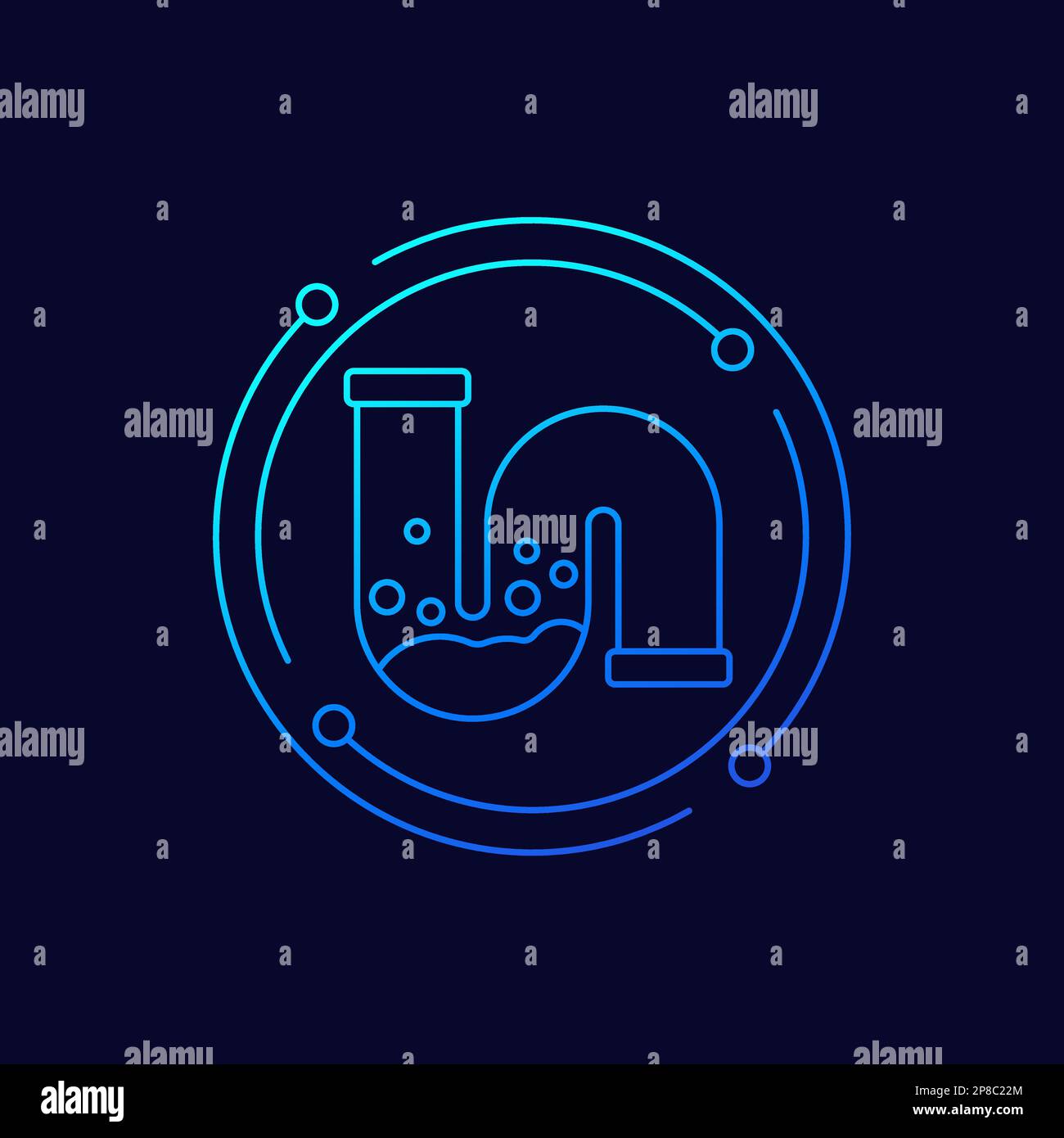 Sink clogged drain unclog Stock Vector Images - Alamy